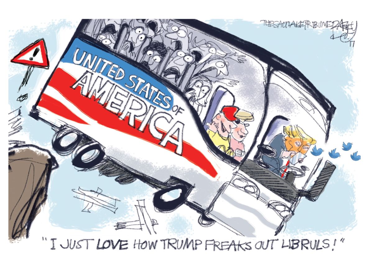 Political Cartoon U.S. Trump America Twitter Tweets Conservative ...