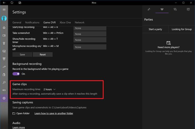 How to change Windows 10 Game DVR background recording time | Windows ...