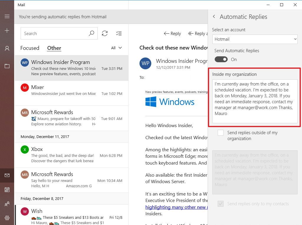 How to set up automatic Outlook out-of-office replies | Windows Central