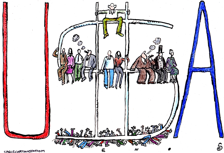 Editorial Cartoon U.S. income inequality | The Week