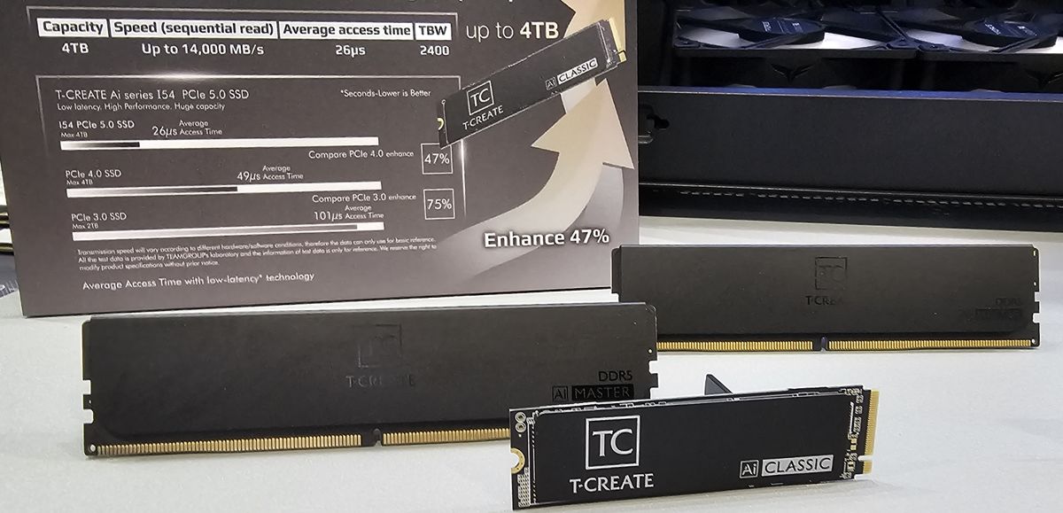 Team Group shows off new PCIe 5.0 SSDs for AI, SSD coolers, and a ...