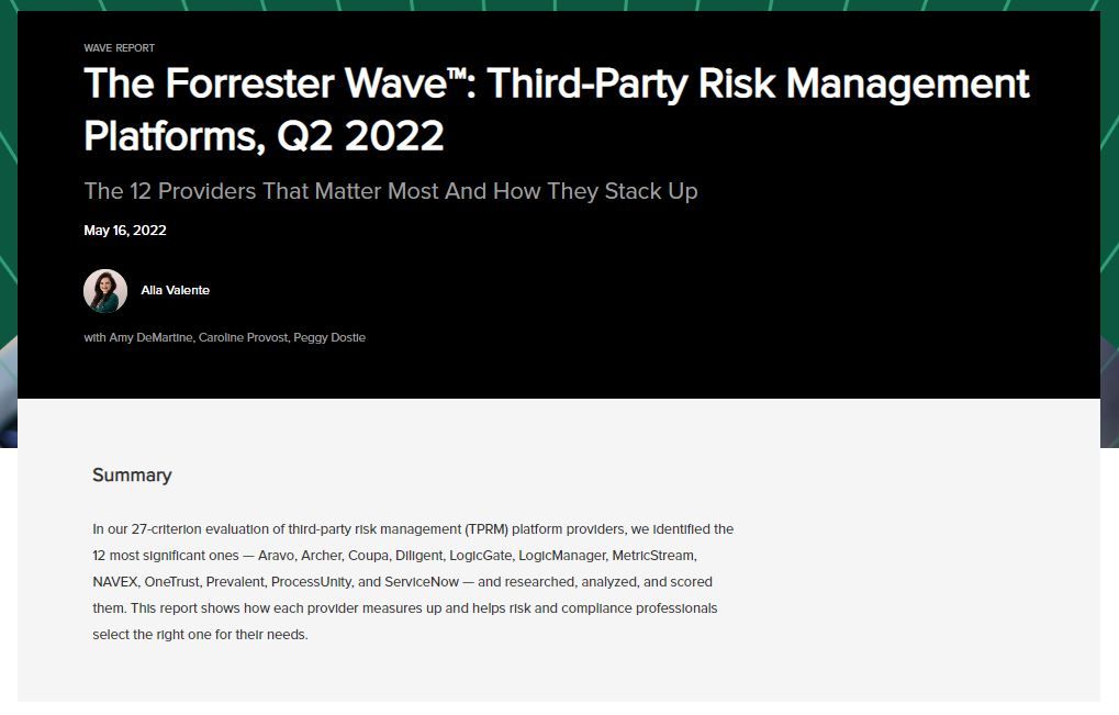 The Forrester Wave™: Third party risk management platforms | IT Pro