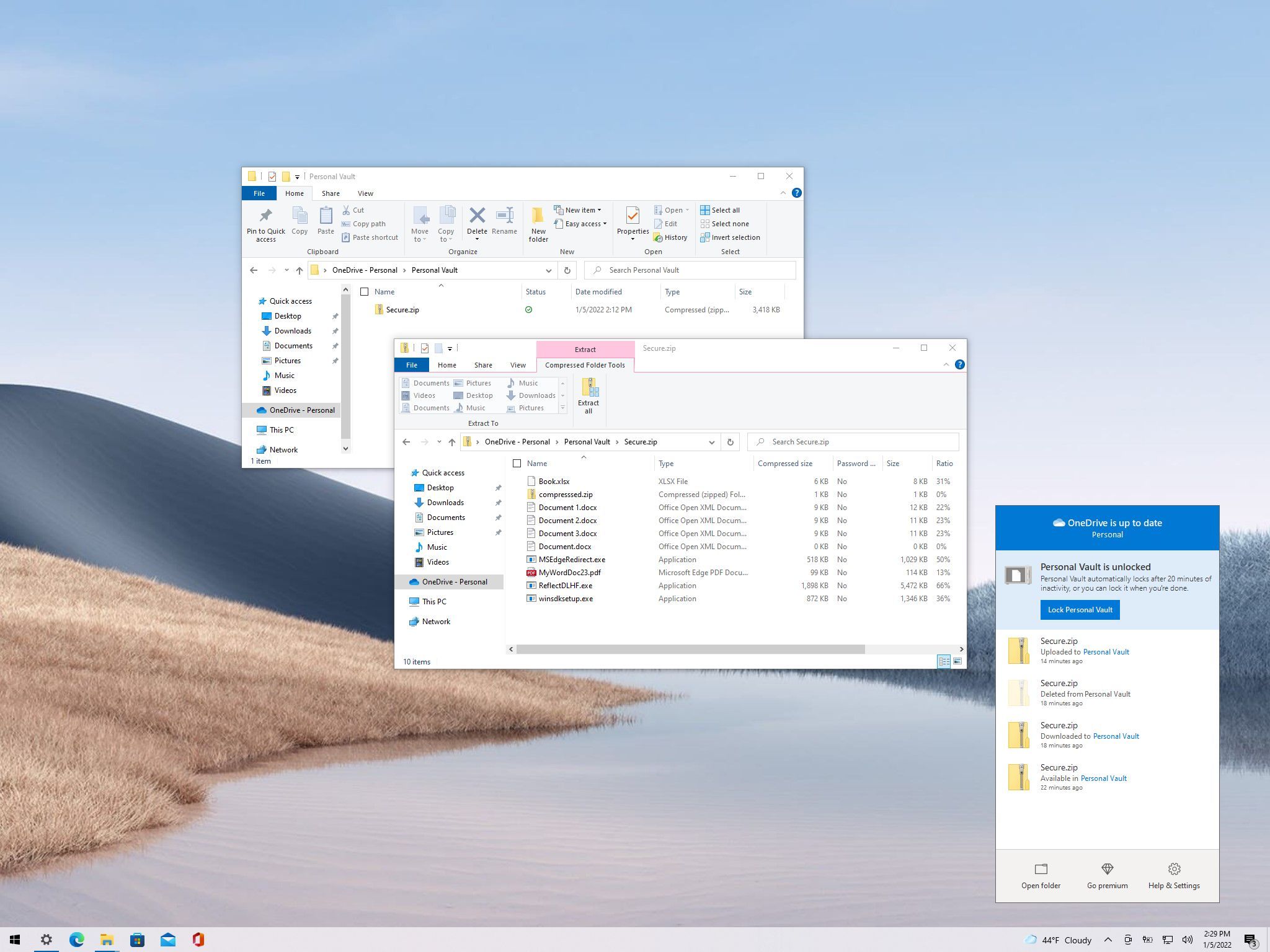 How to store unlimited files using Personal Vault (free) in OneDrive ...