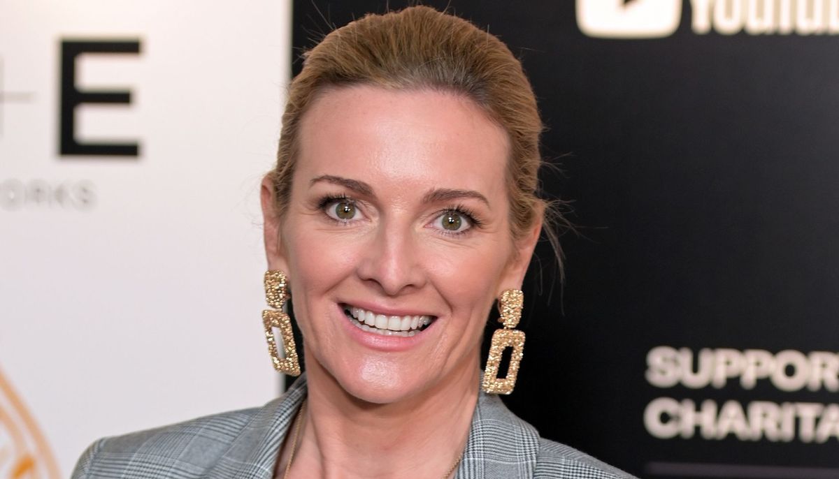 Gabby Logan follows a golden fashion rule at the Paris Olympics 2024 ...