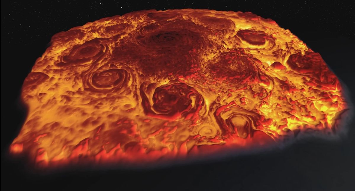 Soar Over Jupiter's Monster Polar Storms with This Stunning NASA Video ...