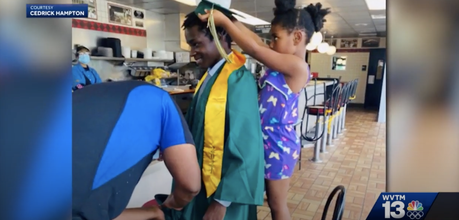 Waffle House employees work together to get co-worker to his graduation ...