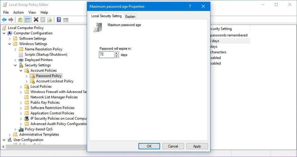How to force users to change their password periodically on Windows 10 ...