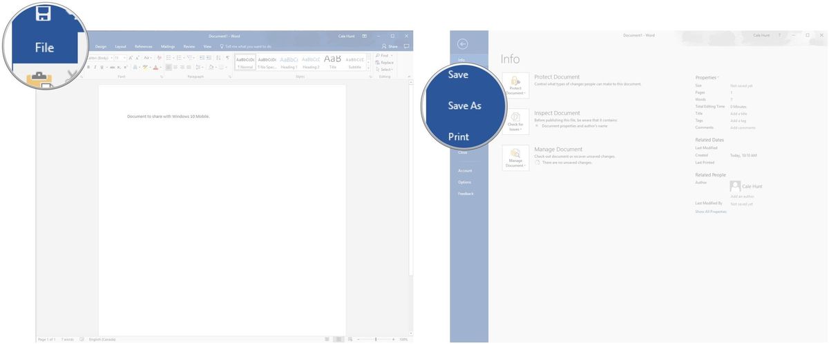 How to share Office 365 documents and folders between Windows 10 PC and ...