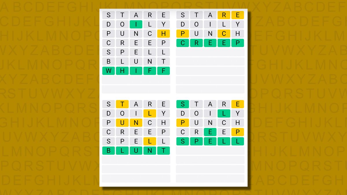 Quordle today - hints and answers for Wednesday, October 4 (game #618 ...