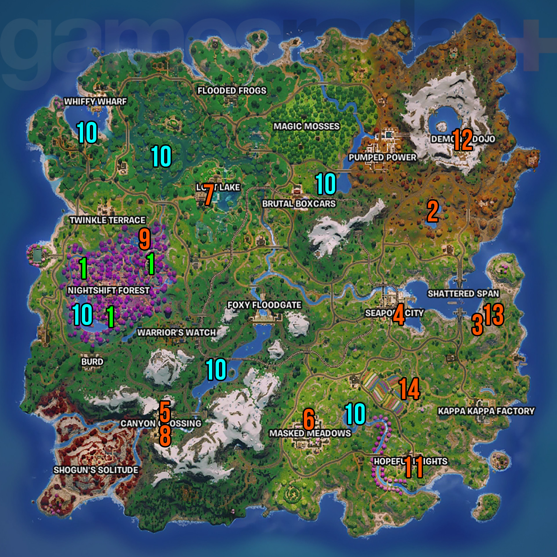 Fortnite Characters locations in Chapter 6 Season 1 | GamesRadar+