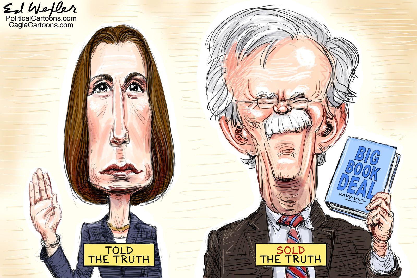 Political Cartoon U.S. Fiona Hill Told Truth John Bolton Sold Truth ...