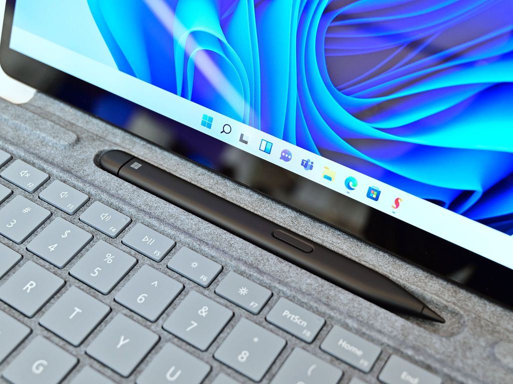 The new 'Surface Slim Pen 2' supports haptic feedback when writing or ...