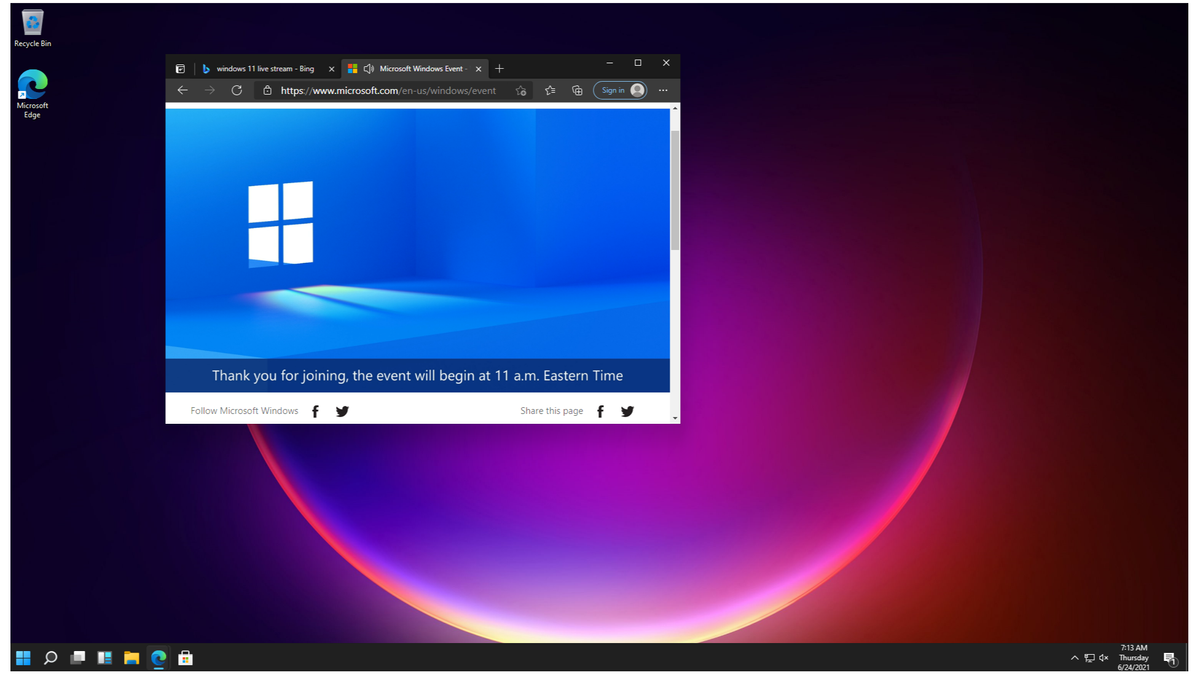 Windows 11 Announcement: Live Blog | Tom's Hardware