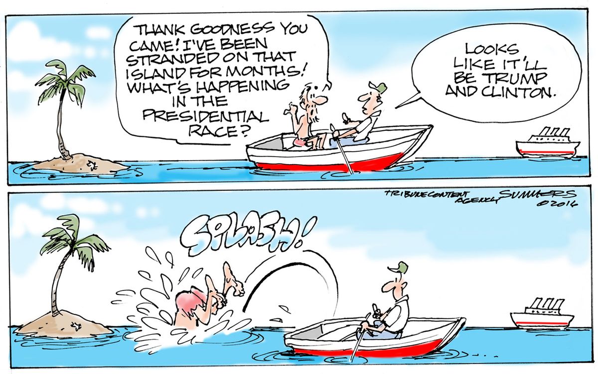 Political Cartoon U.S. Trump Hillary | The Week