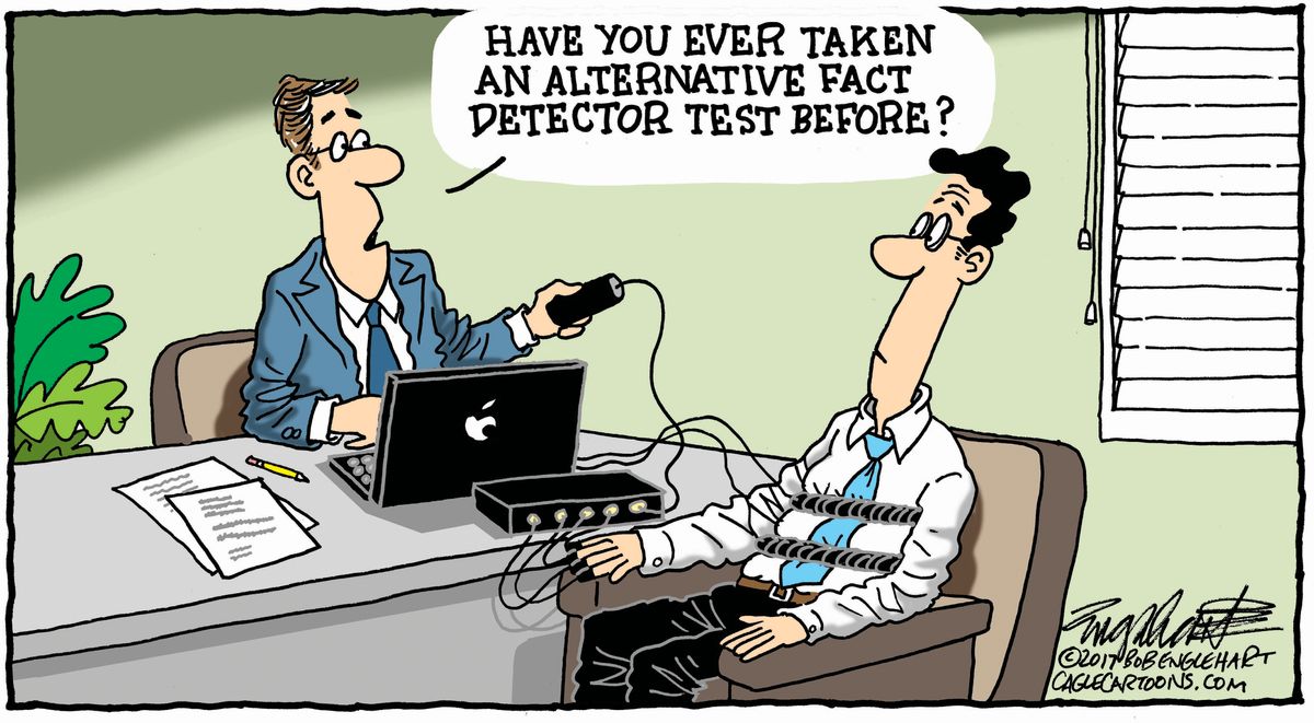 Political Cartoon U.S. Alternative facts lie detector | The Week