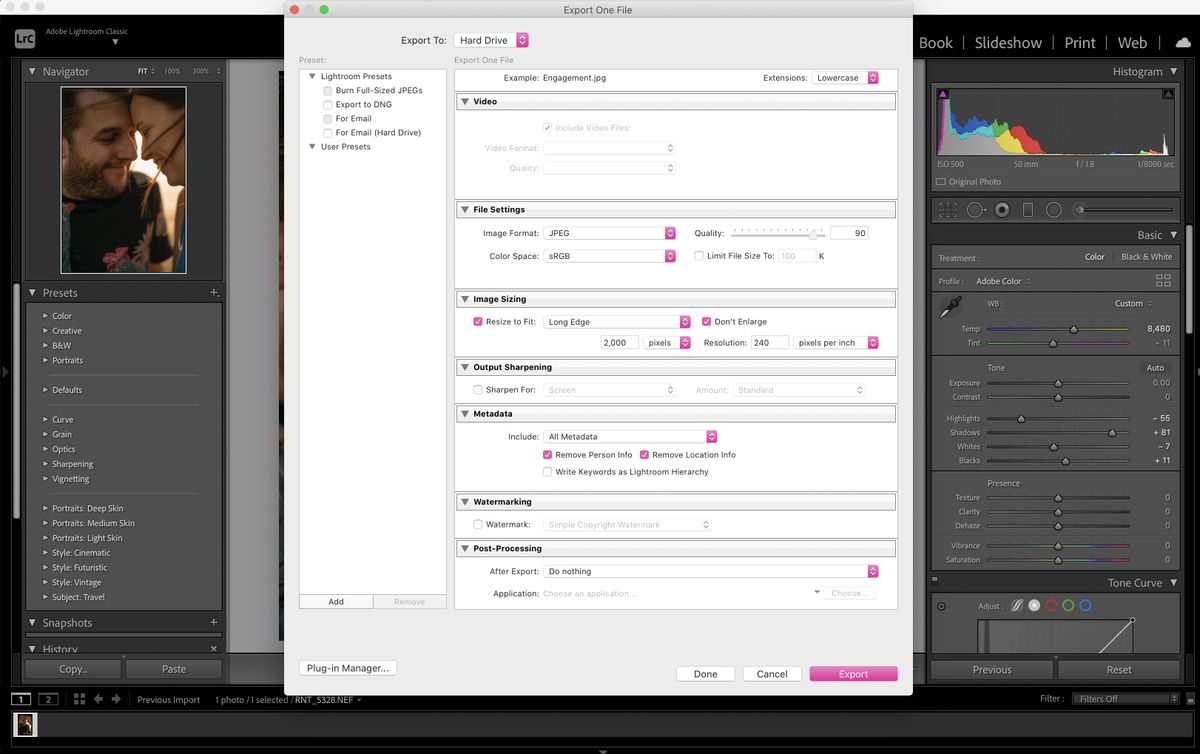 How to finish off your edits and export your photos in Lightroom ...