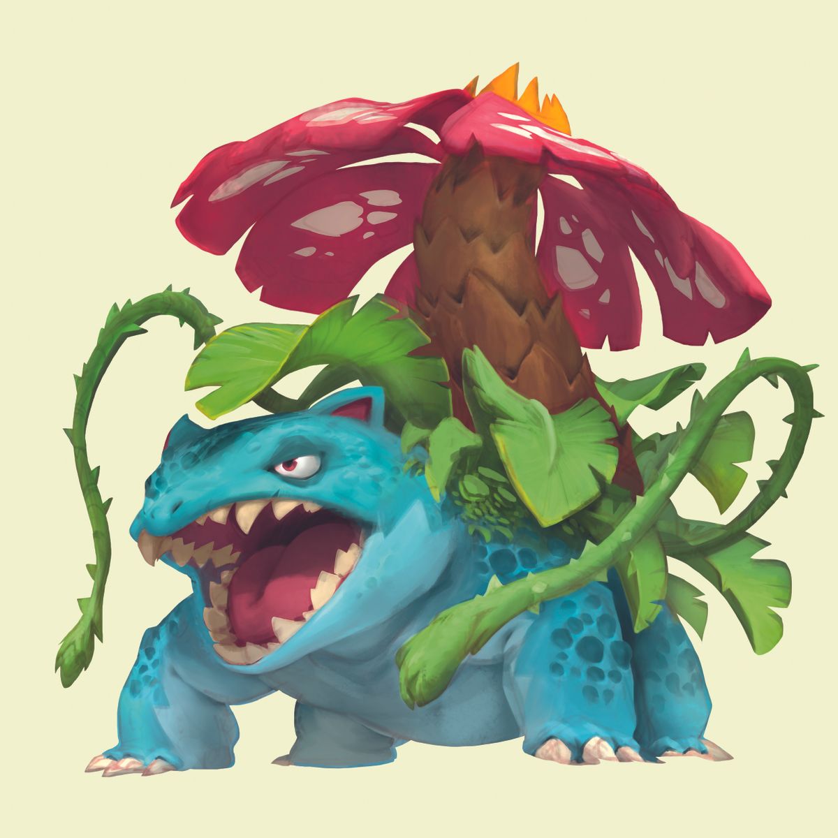 How to paint Pokémon's Venusaur in Photoshop | Creative Bloq