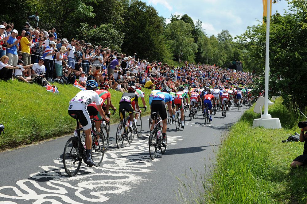 The scene at Box Hill | Cycling Weekly