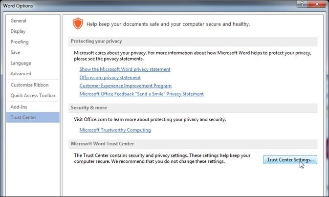 How to Disable Protected View in Microsoft Word 2013 and Word 2010 ...