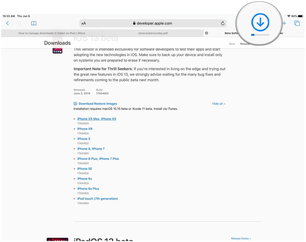 How to manage downloads in Safari on iPad | iMore
