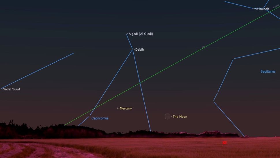 The crescent moon meets up with Mercury tomorrow morning (Feb. 18) | Space