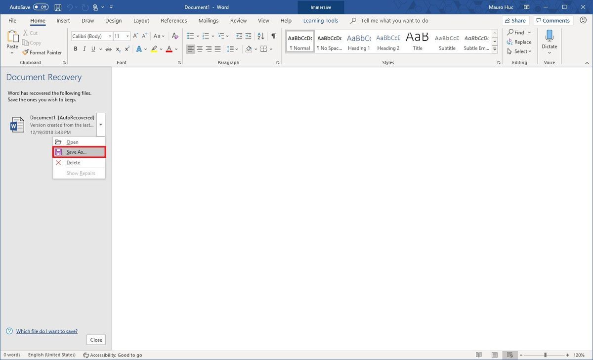 How to recover unsaved documents in Office | Windows Central