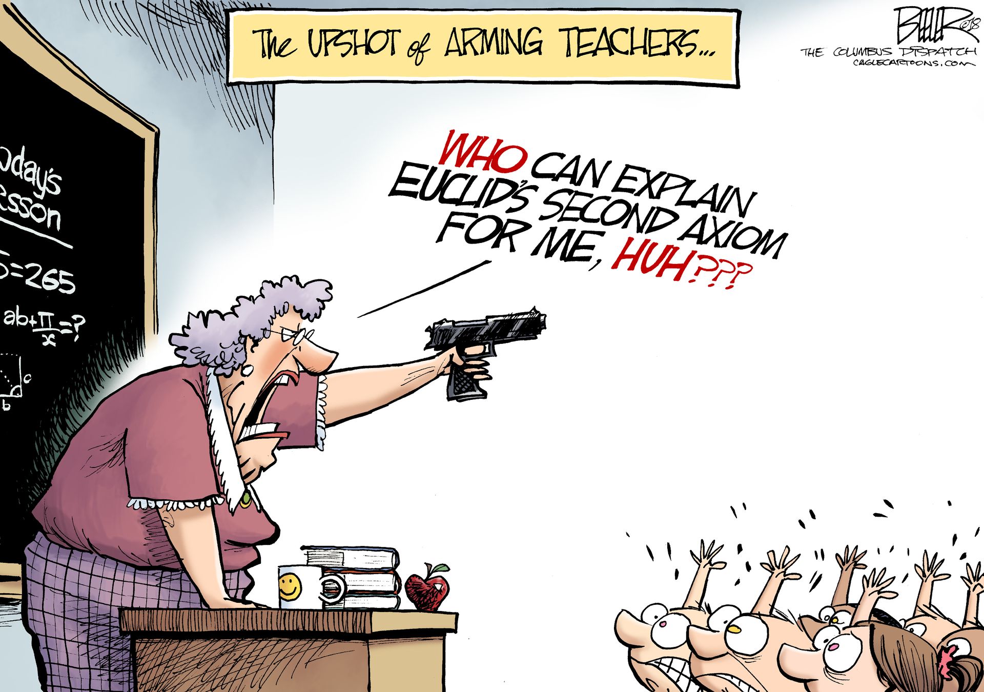 Political cartoon U.S. School shootings arming teachers | The Week