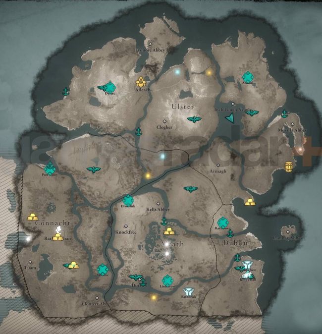 Assassin's Creed Valhalla Wrath of the Druids map - all the locations ...
