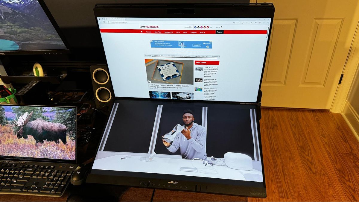 Mobile Pixel Geminos T Monitor Review: Dual 24-inch Displays and Touch for Windows and macOS ...