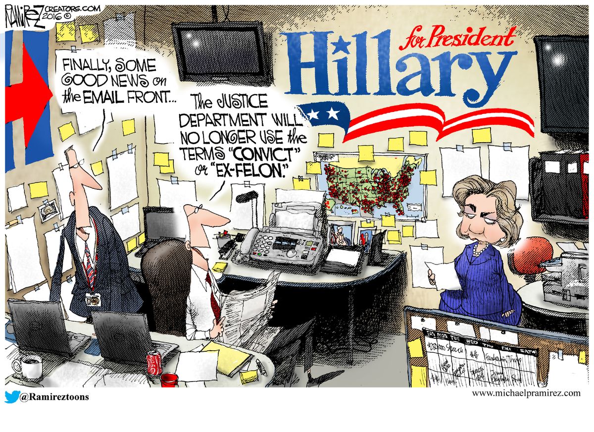 Political Cartoon U.S. Hillary Emails 2016 | The Week