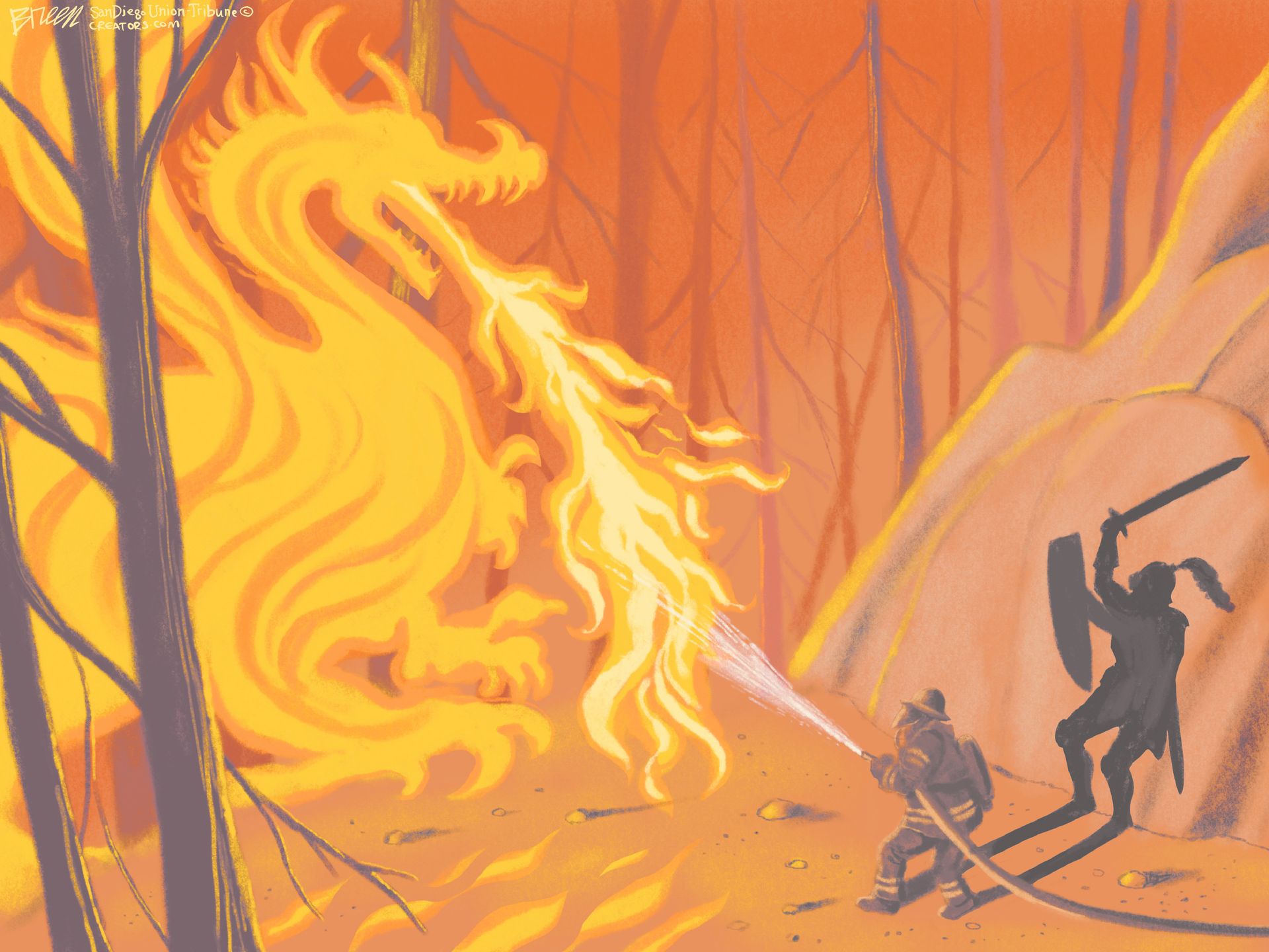 Editorial Cartoon U.S. wildfires California Oregon Washington | The Week