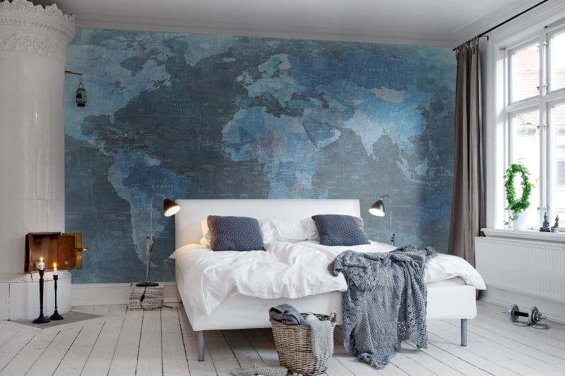 Trending: The Best World Map Murals and Map Wallpapers