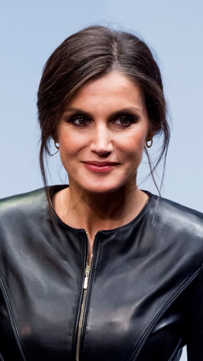 Queen Letizia’s collarless leather jacket was perfection | Woman & Home