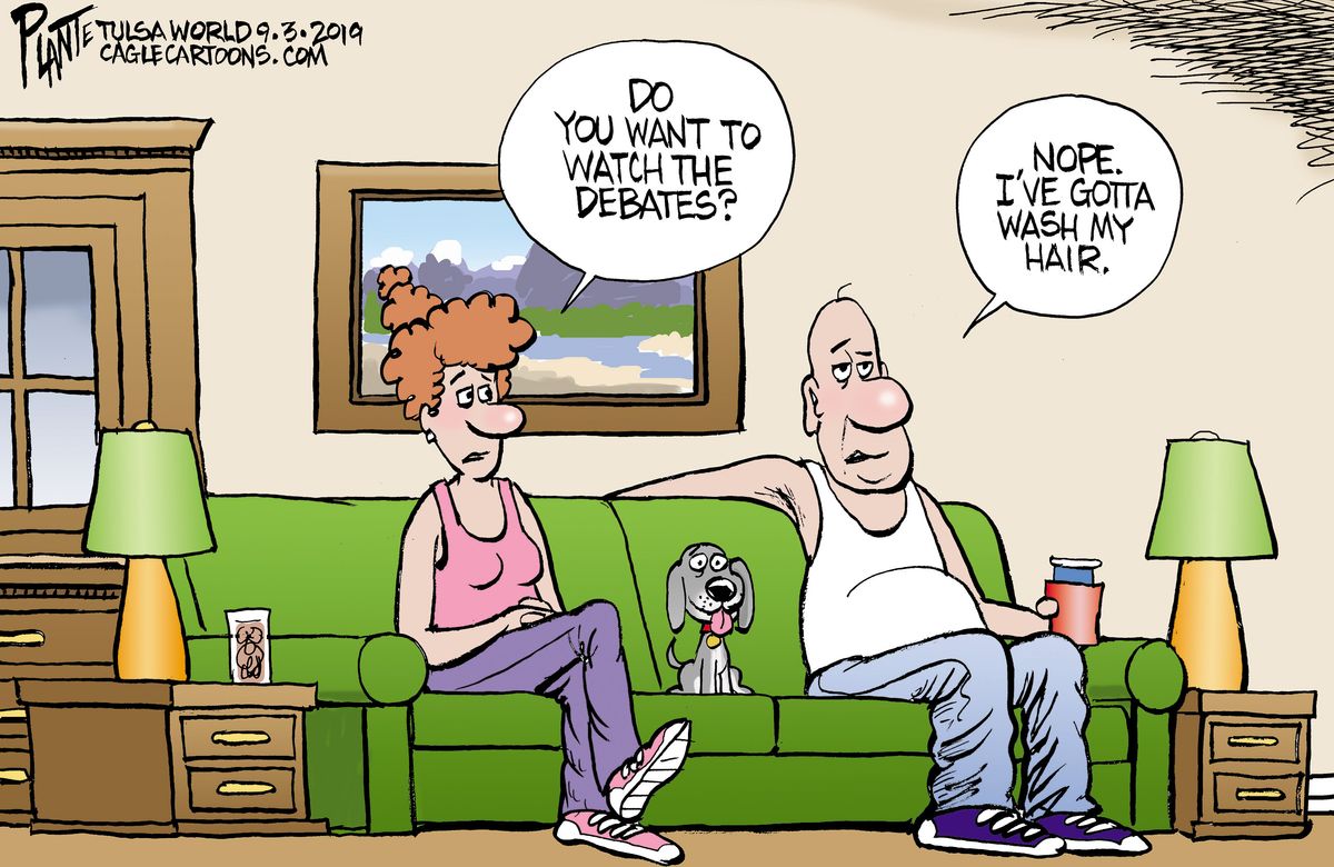 Political Cartoon U.S. Democratic Debates 2020 Election Climate Forum ...