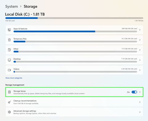 How to automatically free up disk space in Windows 11 | Tom's Guide