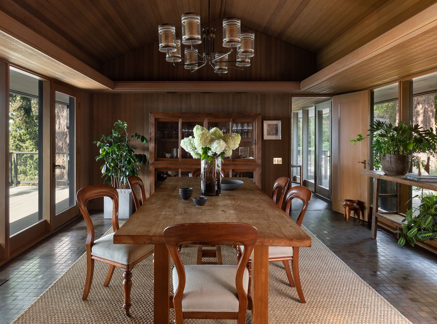 Explore A Striking Cabin-Style House With Mid Century Interiors