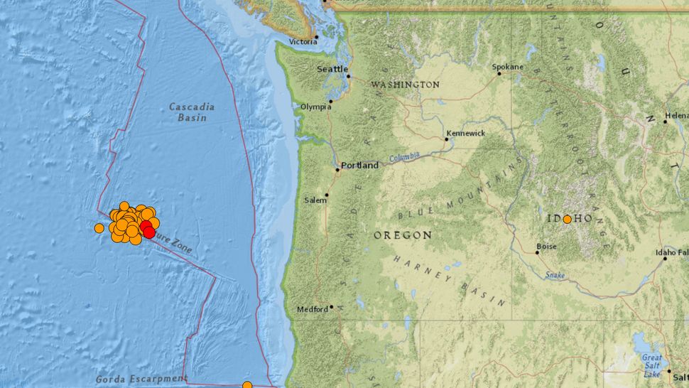 Swarm of more than 55 earthquakes strikes off Oregon coast | Live Science