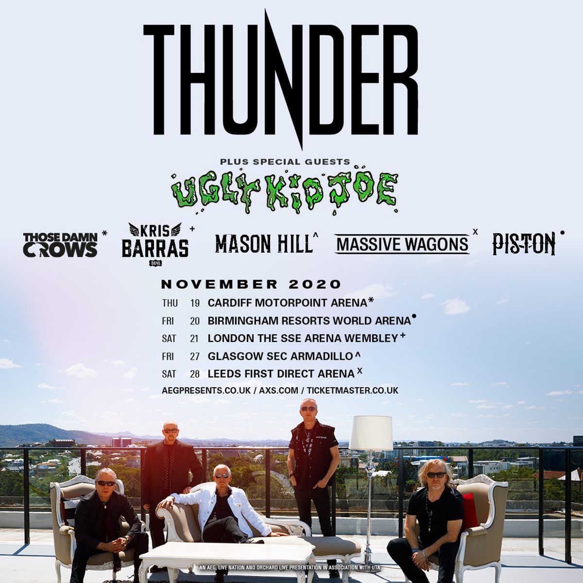 Thunder announce five opening acts for their UK arena tour | Louder