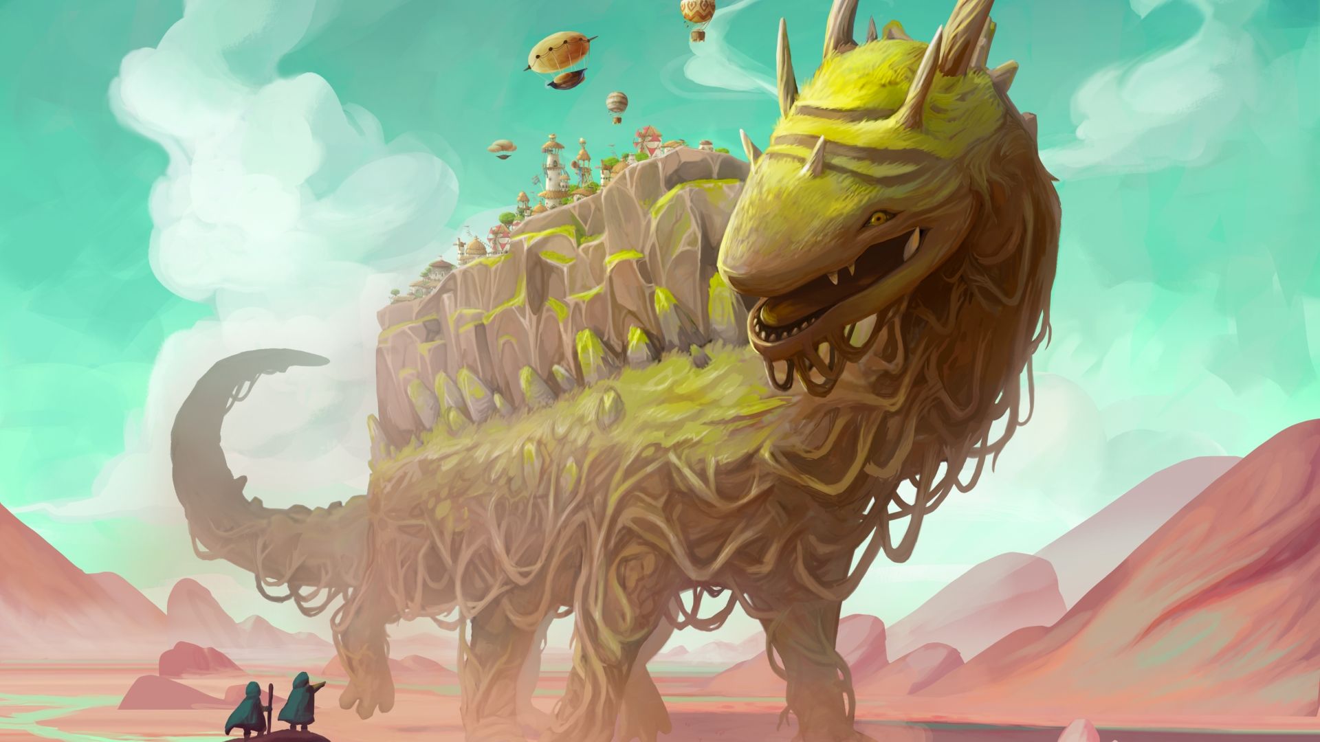 The game where you build a symbiotic village on the back of a giant ...