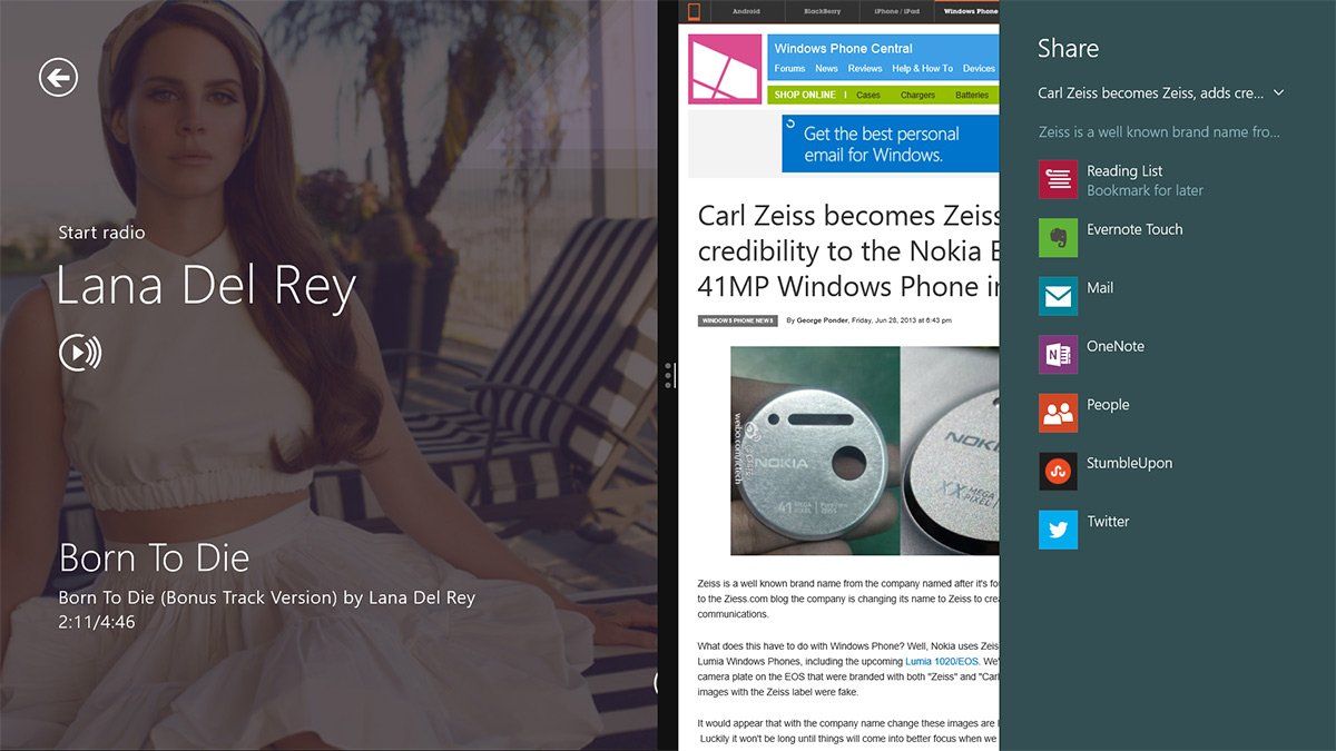 How do the Charms work with multiple apps running on Windows 8.1? Here ...