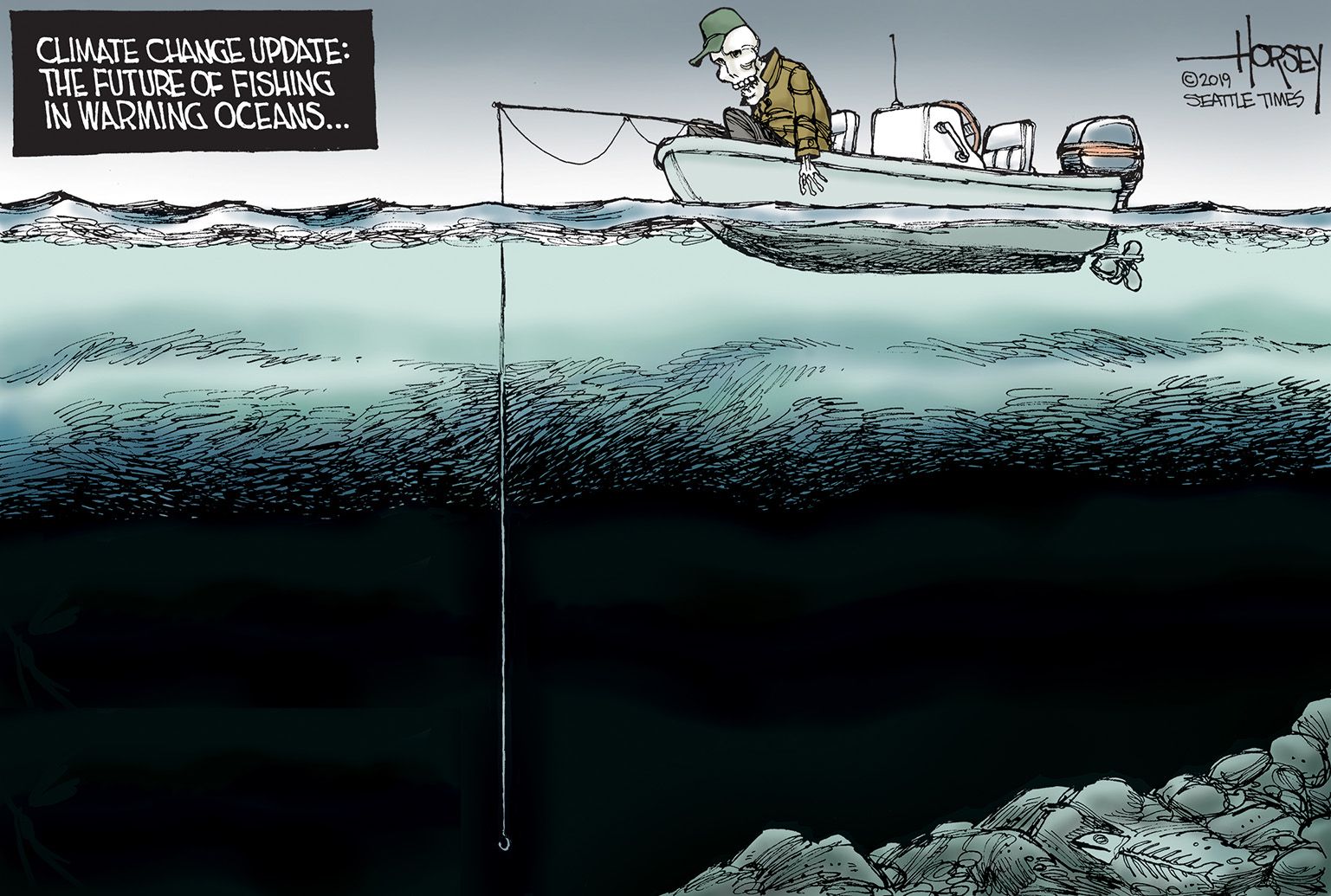 Editorial Cartoon World Future of Fishing Climate Change | The Week
