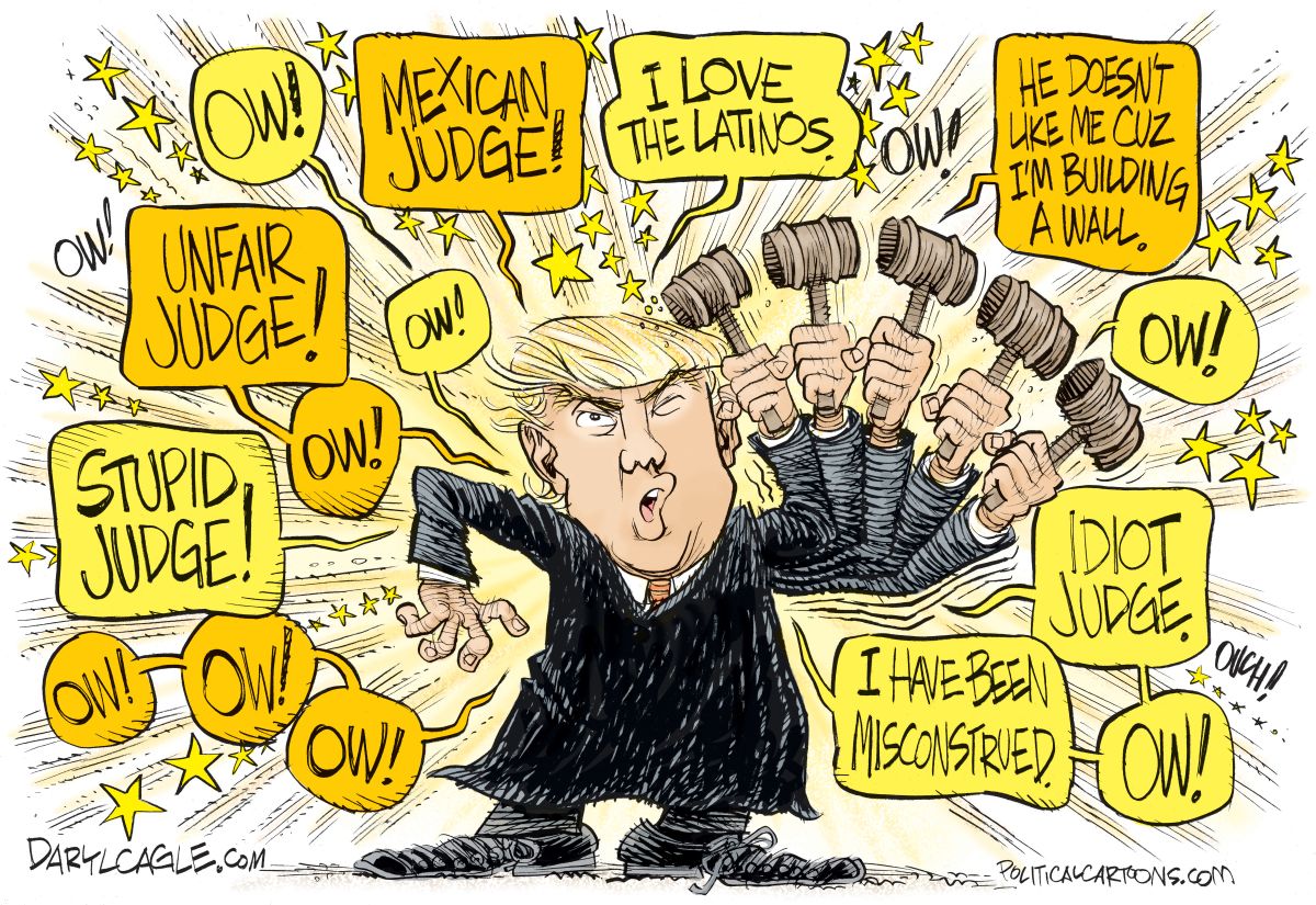 Political cartoon U.S. Donald Trump Judge Curiel | The Week