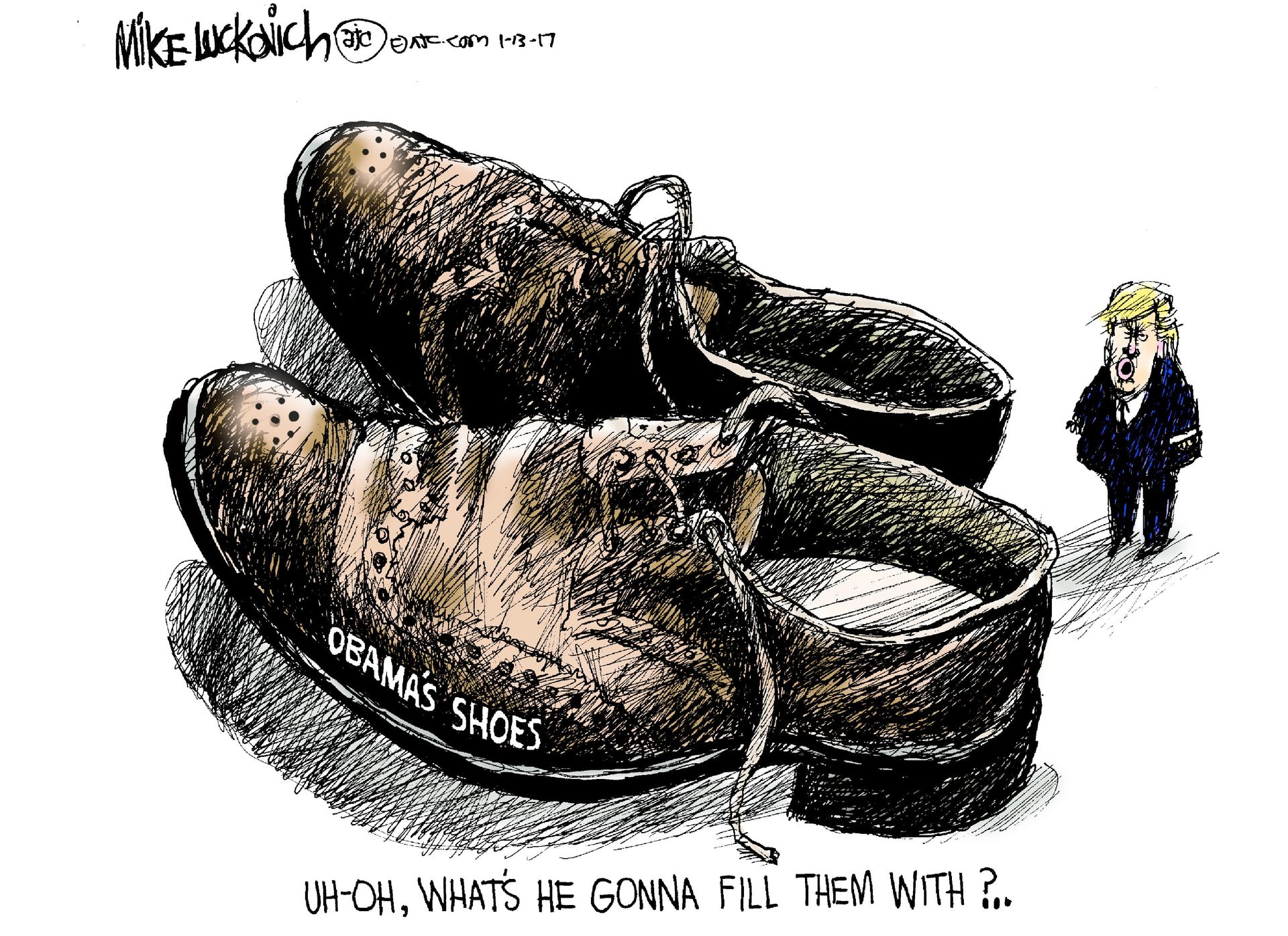 Political cartoon U.S Donald Trump Barack Obama transition | The Week