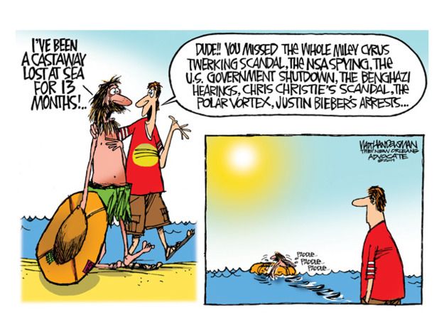 Editorial cartoon castaway pop culture | The Week
