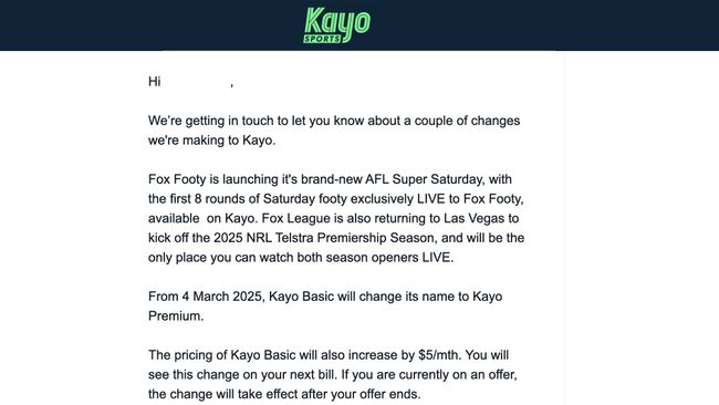 Kayo's Basic plan is now called Premium – and it's getting a AU$5 price ...