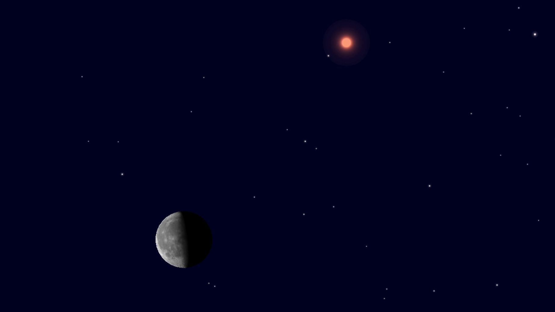 See Mars rise with the 'half' moon early Saturday morning | Space