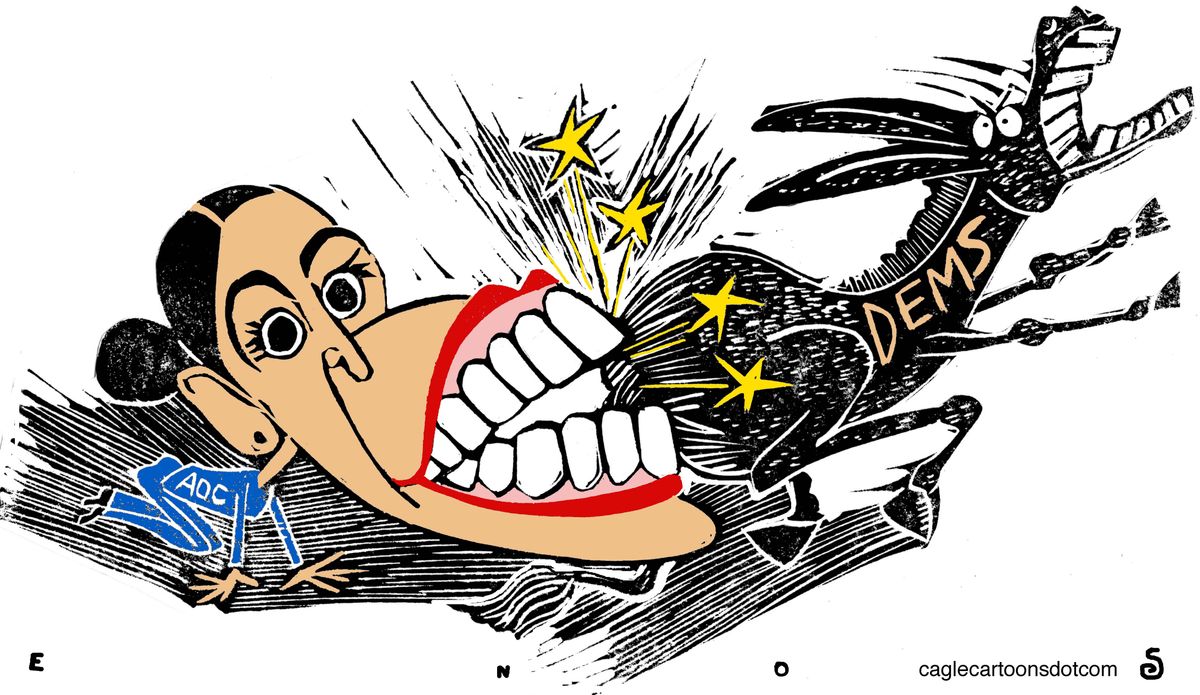 Political Cartoon U.S. Alexandria Ocasio Cortez democrats | The Week