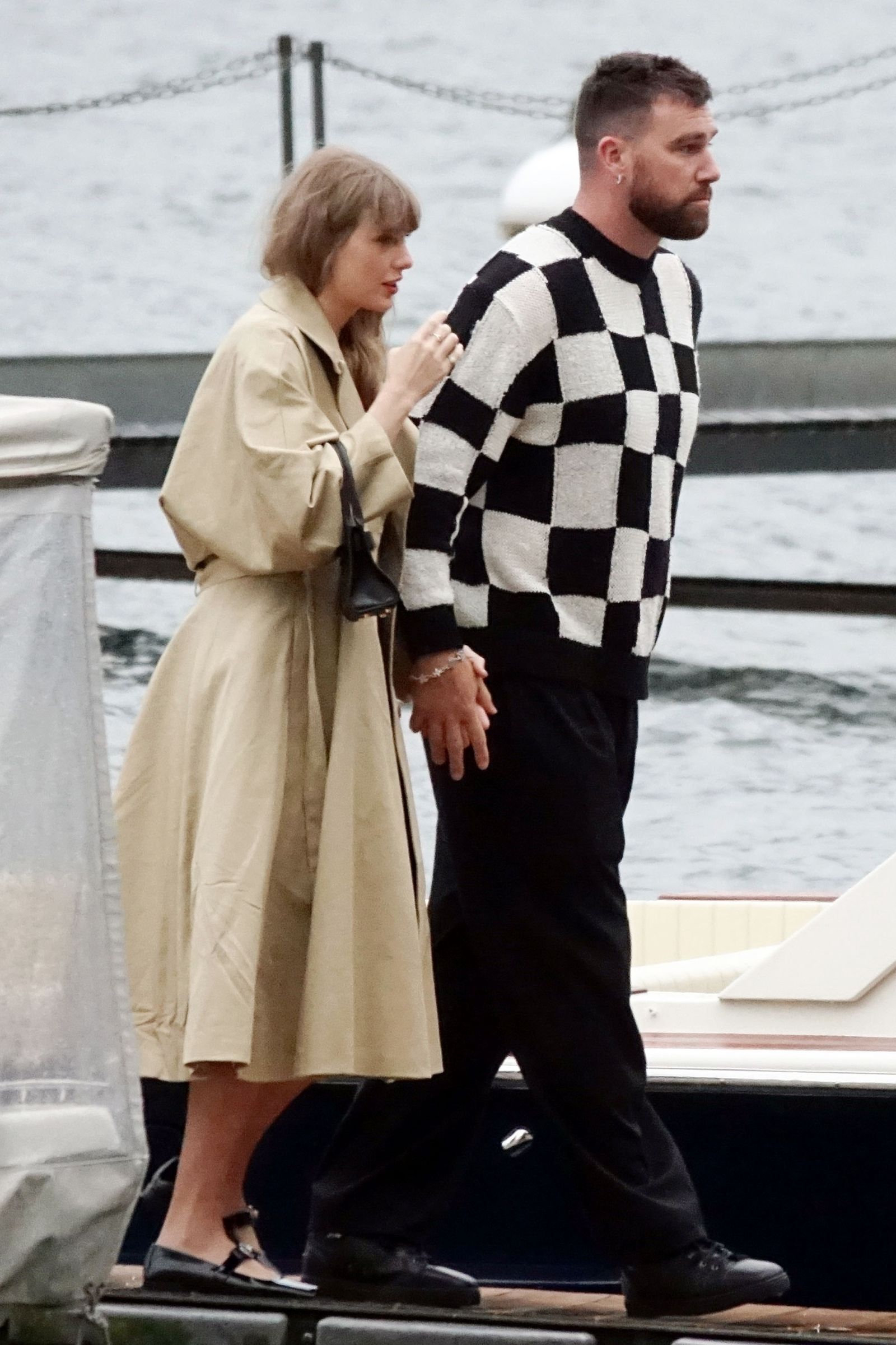 Taylor Swift Dresses Up for Romantic Lake Como Date in LBD and Trench ...