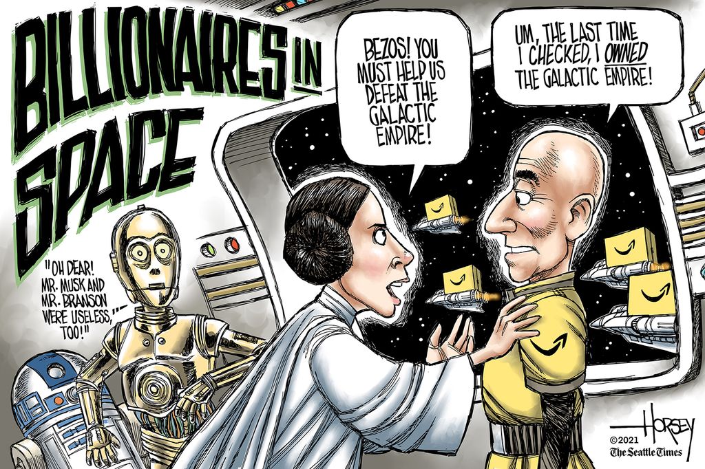5 scathingly funny cartoons about Jeff Bezos' space odyssey | The Week