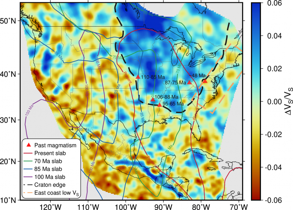 North America is 'dripping' down into Earth's mantle, scientists ...